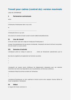 Modèle de contrat cadre (version max.)
